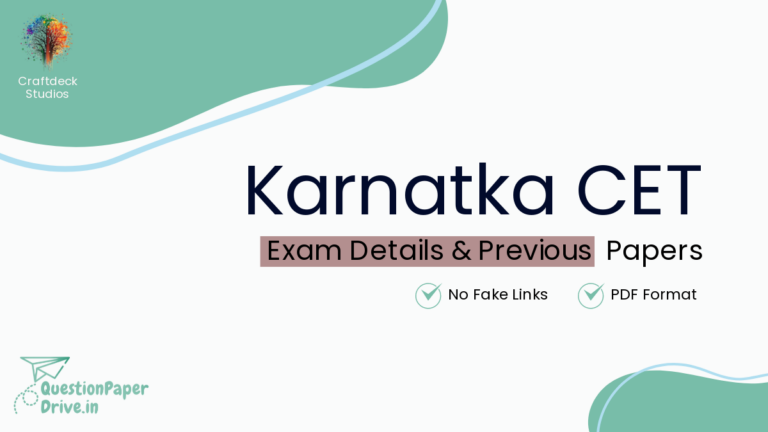 KCET Previous Year Question Papers with Solutions PDF
